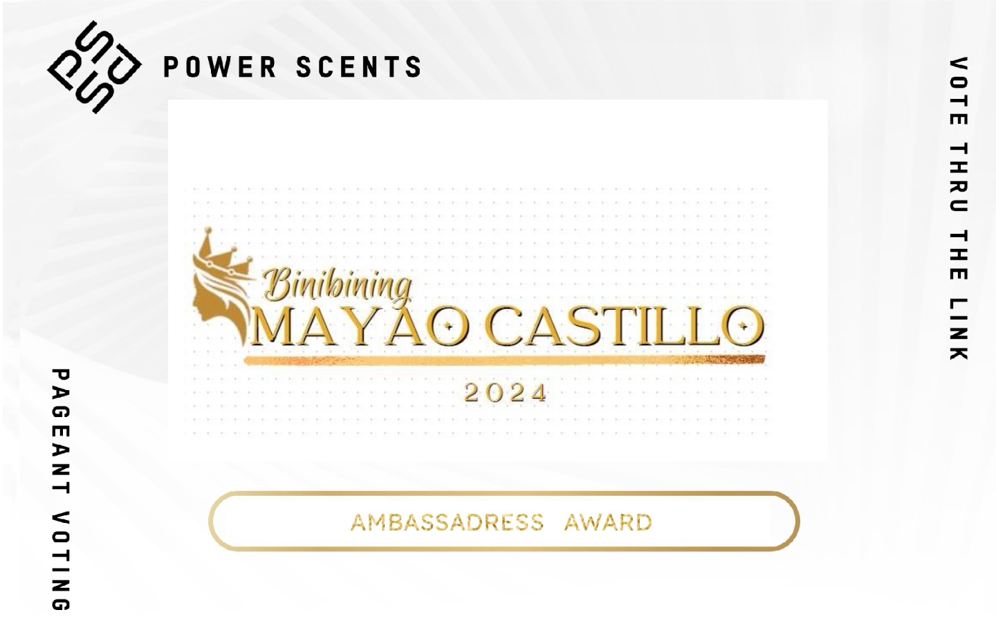 Bb. Mayao Castillo 2024 - Power Scents Award - Pageant Vote PH