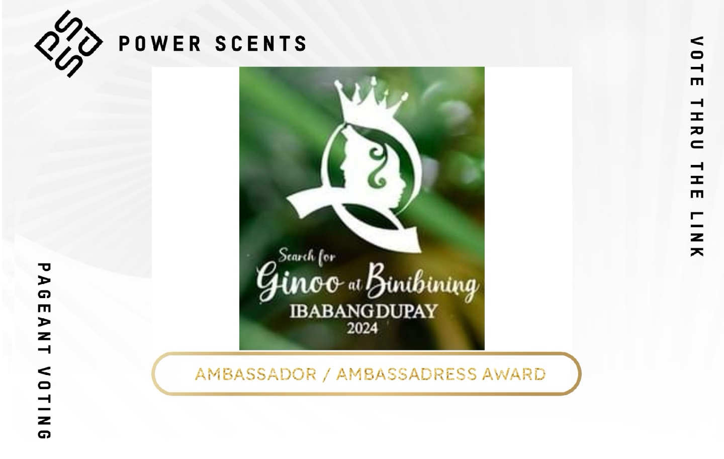 Ginoo at Bb Ibabang Dupay 2024 -Power Scents - Pageant Vote PH