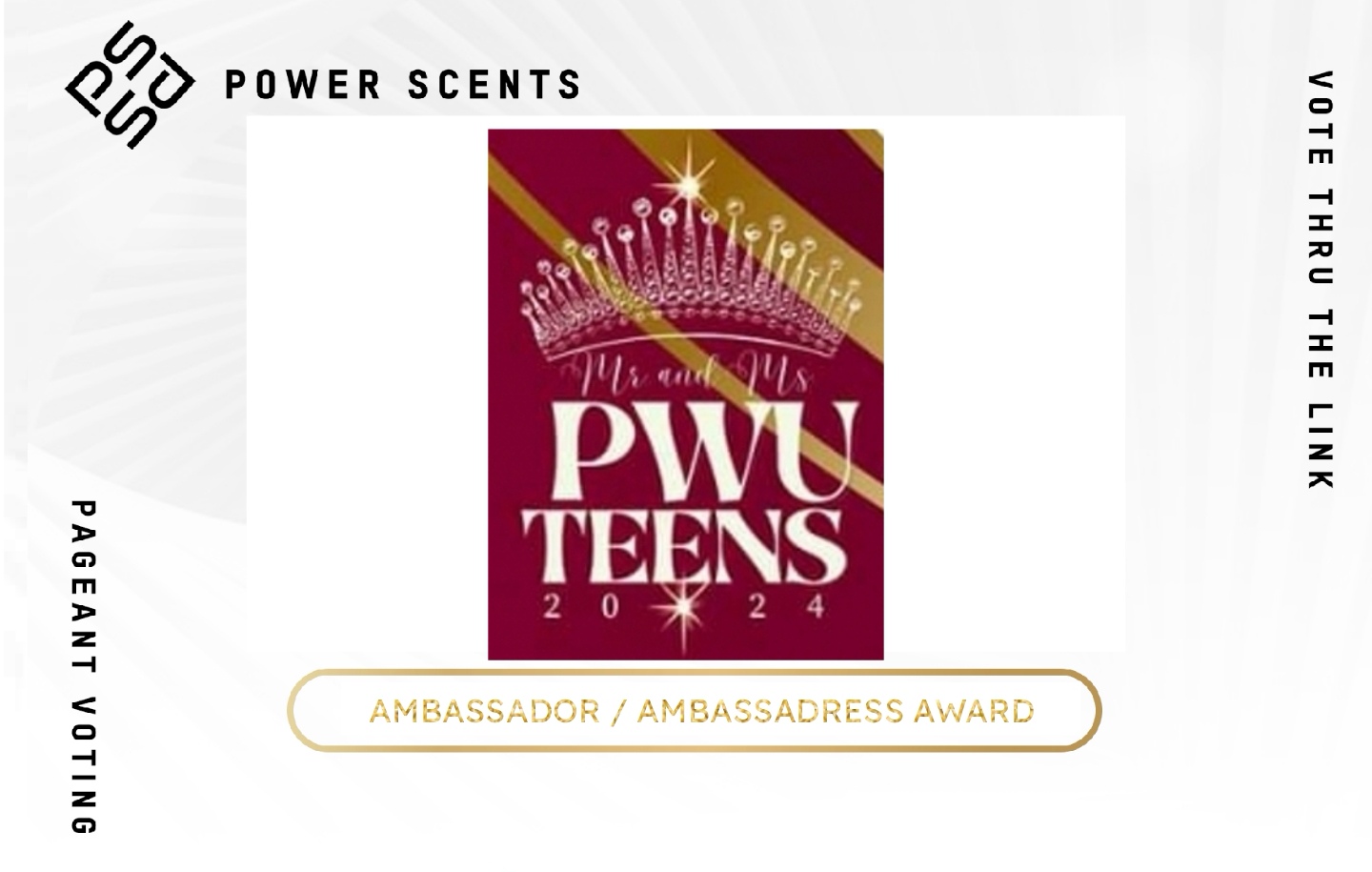 Mr & Ms PWU Teens 2024 - Power Scents Award - Pageant Vote PH