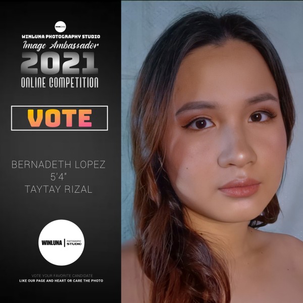 BERNADETH LOPEZ - Winluna Photography Studio Image Ambassador - Pageant Vote PH