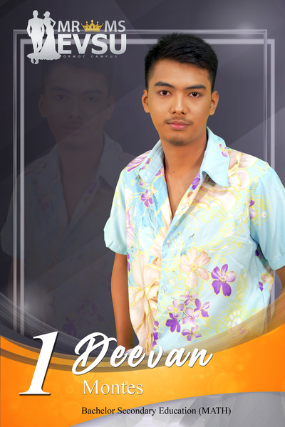 Deevan Montes - Mister EVSU - OC - Pageant Vote PH