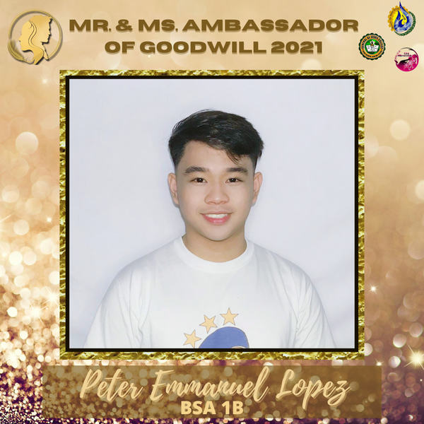 Mr. Peter Emmanuel Lopez - Mister Ambassador of Goodwill 2021 - Pageant Vote PH