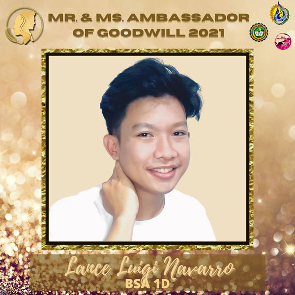 Mr. Lance Luigi Navarro - Mister Ambassador of Goodwill 2021 - Pageant ...