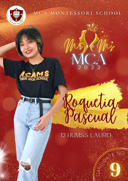 Roquetia Pascual - Miss MCA 2022 Virtual Edition - Pageant Vote PH