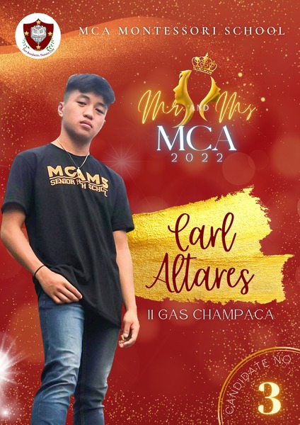 Carl Altares - Mister MCA 2022 Virtual Edition - Pageant Vote PH