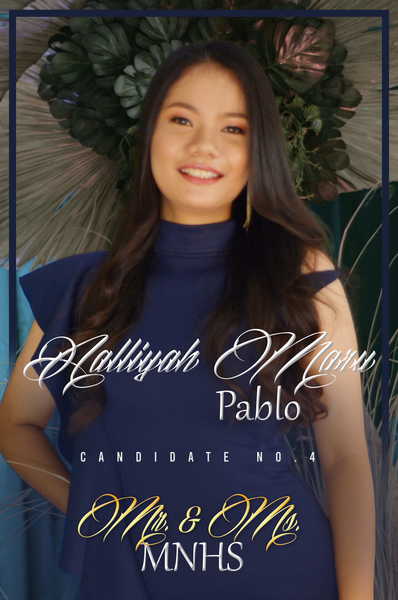 Aalliyah Maru Pablo - Miss MNHS 2022 - Pageant Vote PH