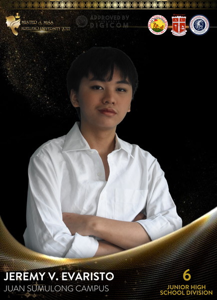 JEREMY V. EVARISTO - Mister & Miss Arellano 2022 | JHS - Pageant Vote PH