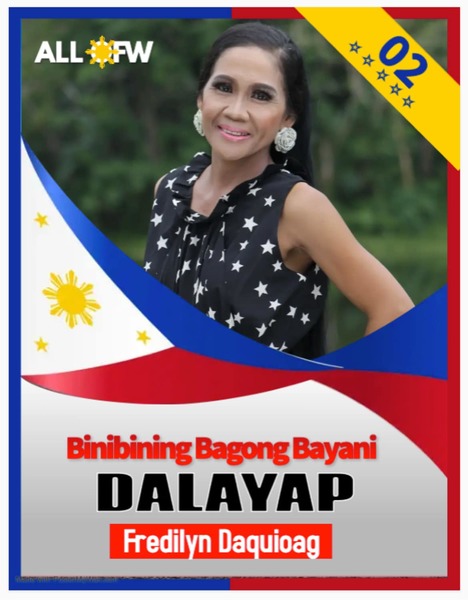 Fredilyn Daquioag - All OFWs Binibining Bagong Bayani 2022 - Pageant Vote PH
