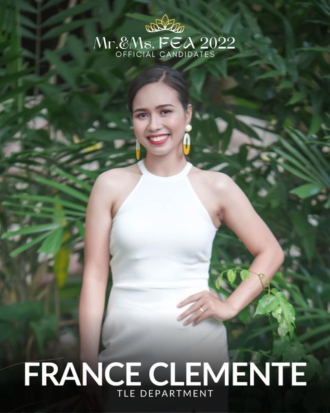 France Clemente - Search for CSNHS Mr. & Ms. FEA 2022- Female - Pageant ...