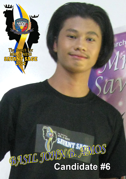 Basil John B. Amos - The Search for Mr. Savant Sage 2022 - Pageant Vote PH