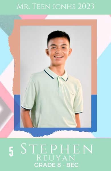 Stephen Reuyan - Mister and Miss Teen ICNHS 2023 - Pageant Vote PH
