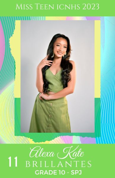 Alexa Kate Brillantes - Mister and Miss Teen ICNHS 2023 - Pageant Vote PH