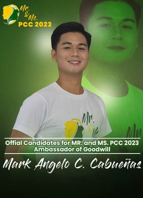 MARK ANGELO CABUEÑAS - Mr & Ms PCC 2023 Ambassador of Goodwill - Pageant Vote PH