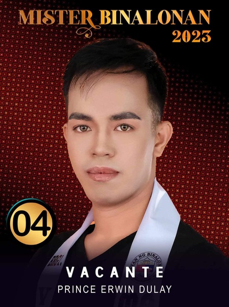 Prince Erwin Dulay - Mister Binalonan 2023 - Pageant Vote PH