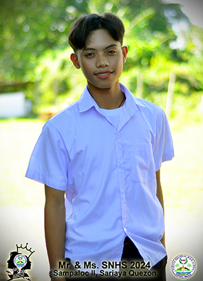 Julian Jade - Mr and Ms Sariaya National High School 2024 - Pageant Vote PH