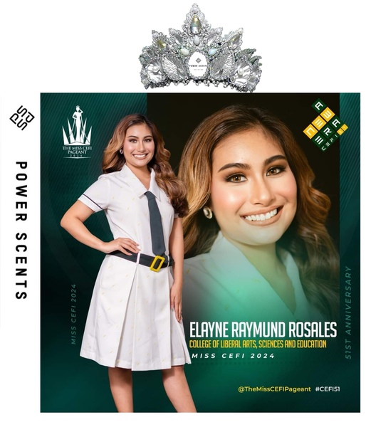 Elayne Raymund Rosales - Miss CEFI 2024 - Power Scents Award - Pageant Vote PH