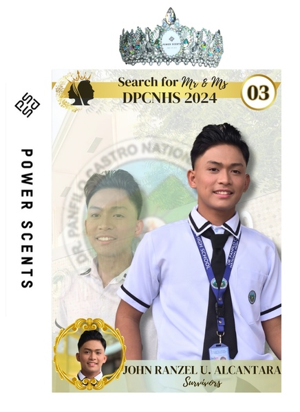 John Ranzel Alcantara - Mr & Ms DPCNHS 2024 - Power Scents Award - Pageant Vote PH