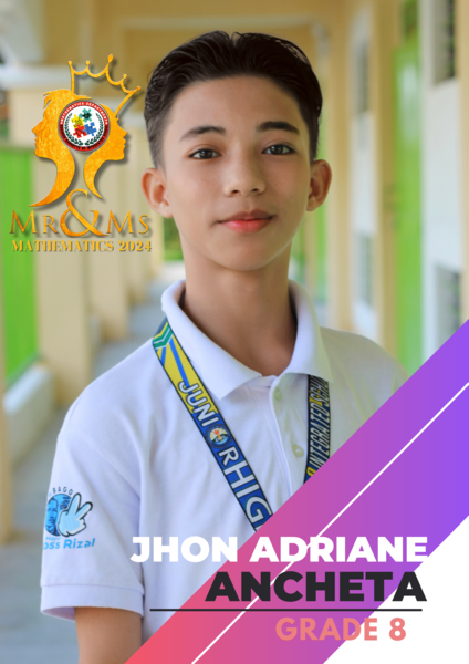 Jhon Adriane Ancheta - Mr. and Ms. Mathematics 2024 (EBSIS) - Pageant Vote PH