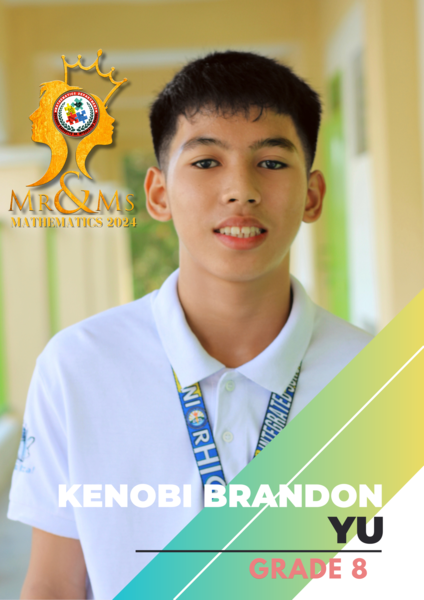 Kenobi Brandon Yu - Mr. and Ms. Mathematics 2024 (EBSIS) - Pageant Vote PH