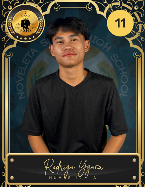 Rodrigo Ygoña - Mr & Ms NSHS 2024 - Pageant Vote PH