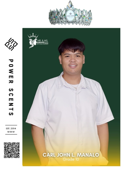 Carl John Manalo - Mr. & Ms. SMIHS - Power Scents Award 2025 - Pageant ...