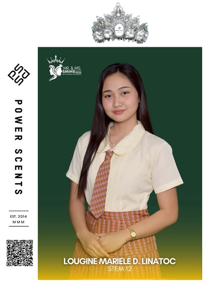 Lougine Mariele Linatoc - Mr. & Ms. SMIHS 2025 - Power Scents Award - Pageant Vote PH