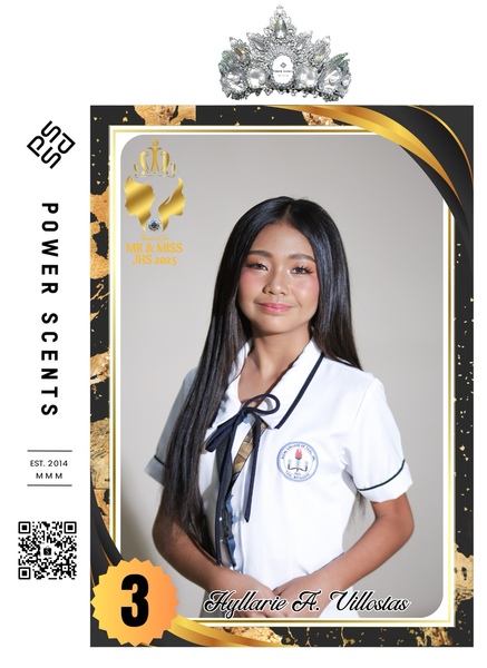 Hyllarie Villostas - Mr. & Ms. RCT-JHS 2025 - Power Scents Award ...