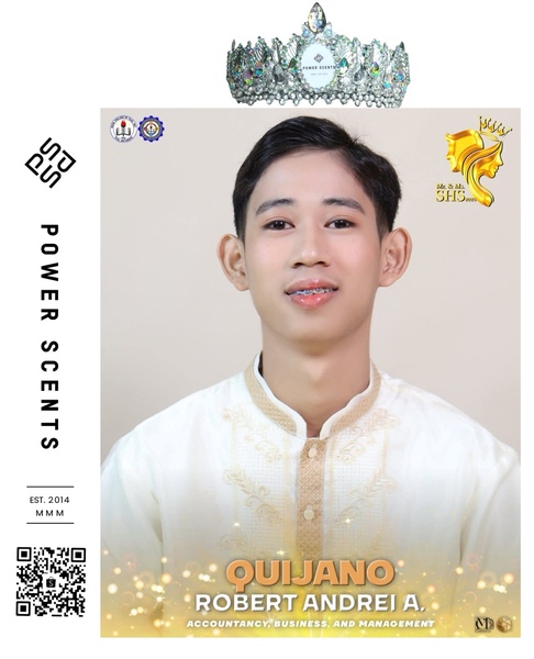 Robert Andrei Quijano - MR. & MS. SHS - Power Scents Award 2025 - Pageant Vote PH